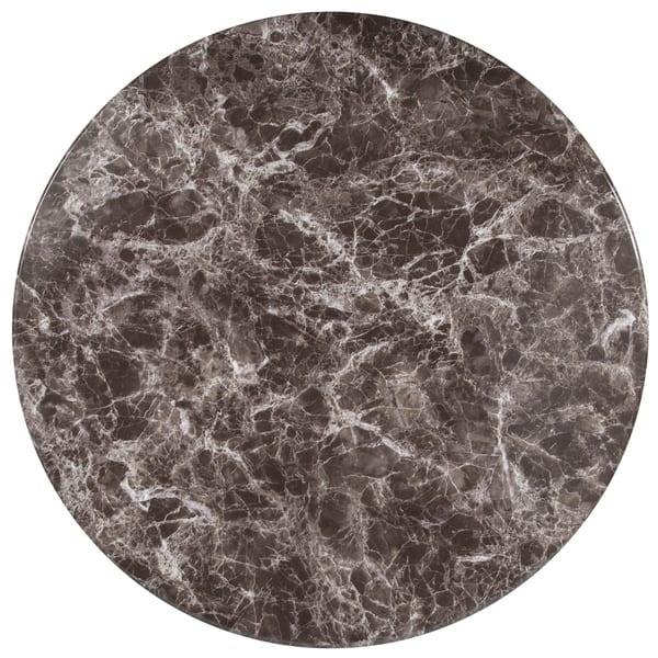 42" Round Gray Marble Laminate Table Top - Restaurant & Hospitality ...