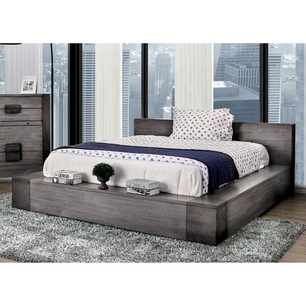 Grey wooden bed single store