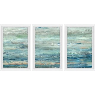 Marmont Hill - Handmade Vast Sea Triptych - Multi-Color - Bed Bath ...