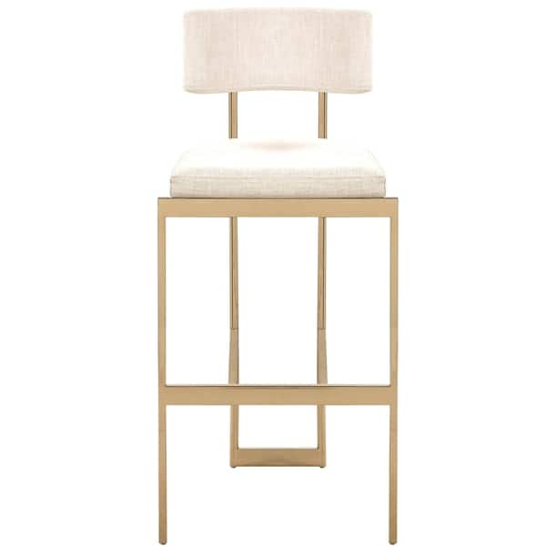 Chic Modern Design Brass Bar Height Dining Stool - 1-30inch Seat Height ...