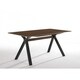 Modrest Runyon Modern Walnut & Black Dining Table - Bed Bath & Beyond ...