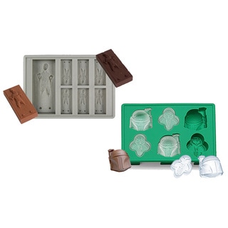 2pc Star Wars Silicone Ice Tray and Chocolate Mold - Han Solo, Boba ...