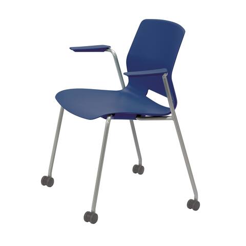 Porch & Den Tawasa Stackable Arm Chair with Casters - Overstock - 27168483