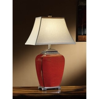 Raina Red 28-inch Table Lamp (As Is Item) - Bed Bath & Beyond - 27175770
