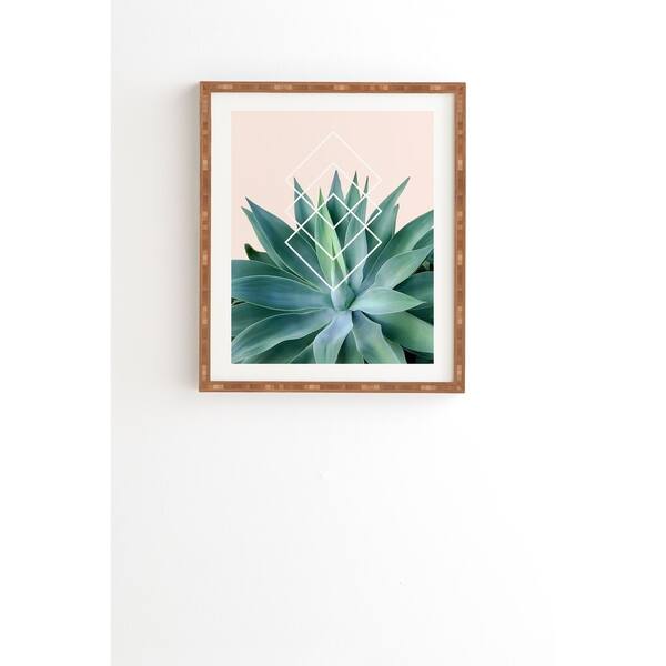 Deny Designs Agave Geometric Framed Wall Art (3 Frame Colors) - Green ...