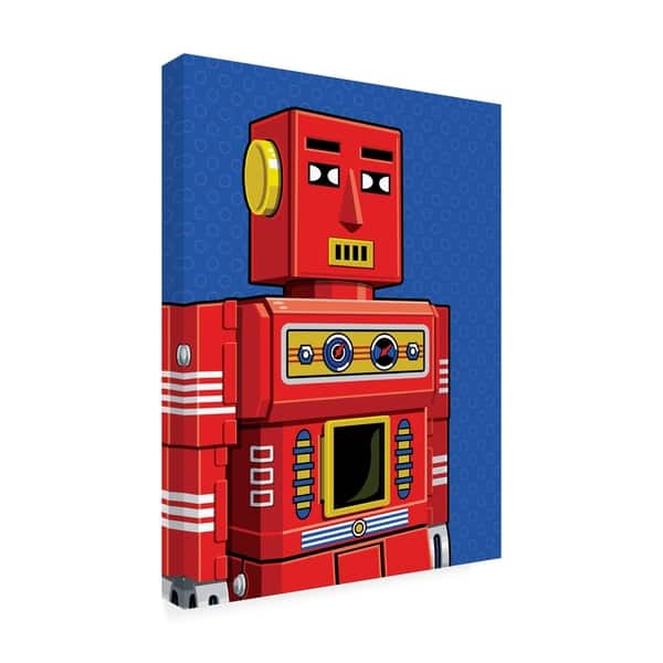 Ron Magnes 'Vintage Red Robot' Canvas Art - Bed Bath & Beyond - 27191016