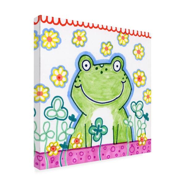Valarie Wade 'Frog In Clover' Canvas Art - Bed Bath & Beyond - 27191058