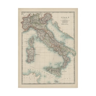 Porch & Den 'Johnstons Map of Italy' Canvas Art - Bed Bath & Beyond ...