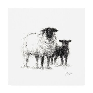 Ethan Harper 'Charcoal Sheep Study II' Canvas Art - Bed Bath & Beyond ...