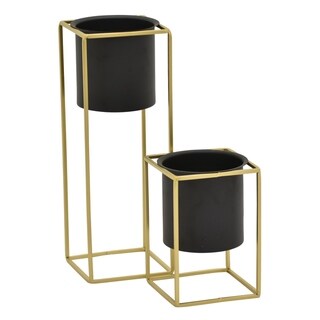 Three Hands Set Of Two Metal Flower Pot Stands - Bed Bath & Beyond ...