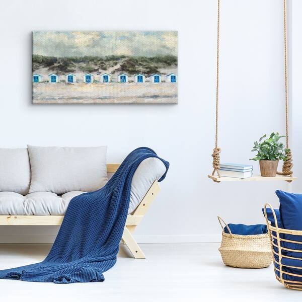 Sunrise Beach Cabanas by Studio Arts Wrapped Canvas Painting Art Print ...