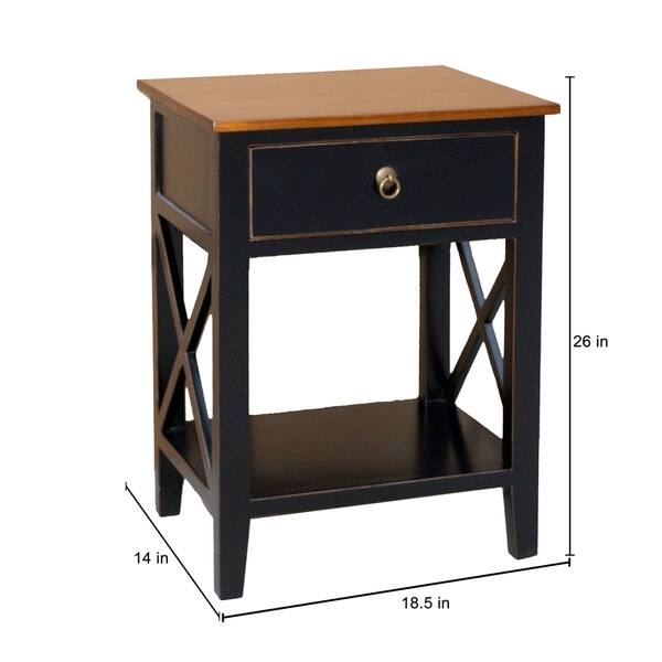 Porthos Home Unique Side Table Cabinet with Drawer,Shelf for Bedroom ...