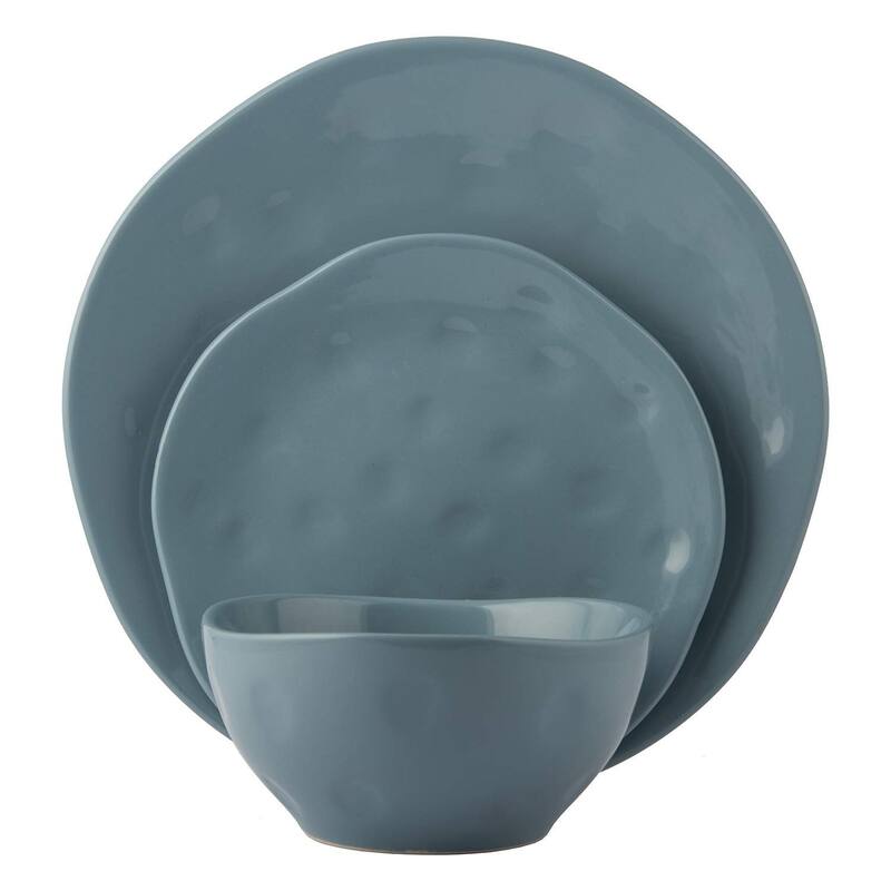 Melange Stoneware 36-Piece Irregular Shape Dinnerware Set - Overstock ...