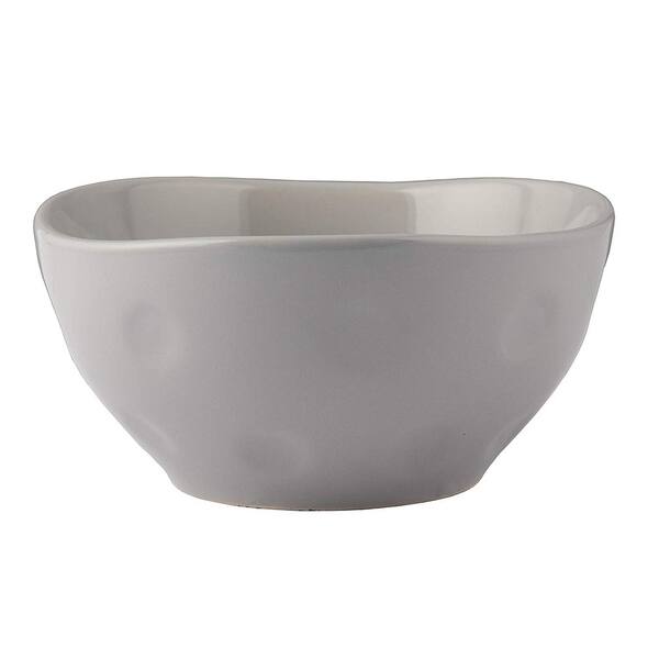 Melange Stoneware 16-Piece Irregular Shape Dinnerware Set (Grey) | 4 ...