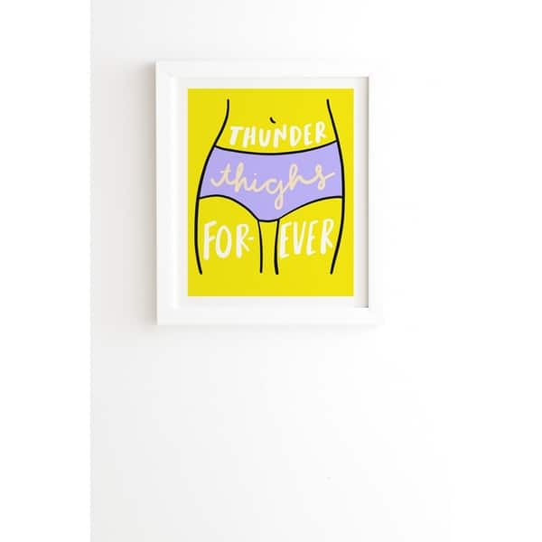 Deny Designs Thunder Thighs Framed Wall Art (3 Frame Colors) - Yellow ...