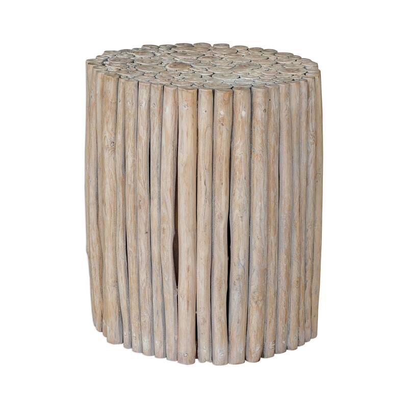 Uttermost Tectona Driftwood Teak End Table - Overstock - 27296989
