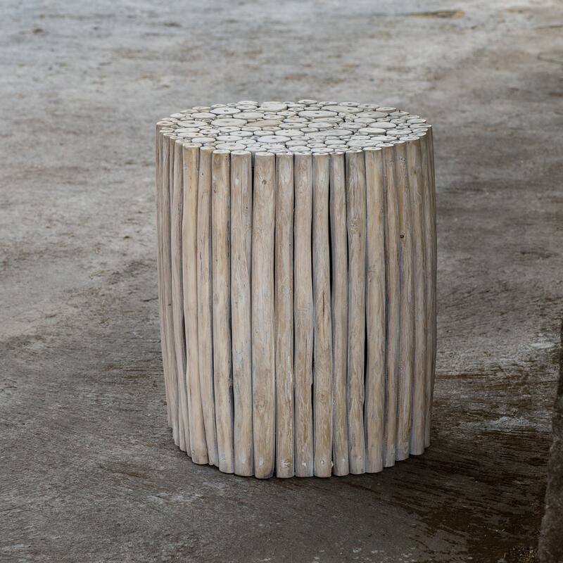 Uttermost Tectona Driftwood Teak End Table - Overstock - 27296989