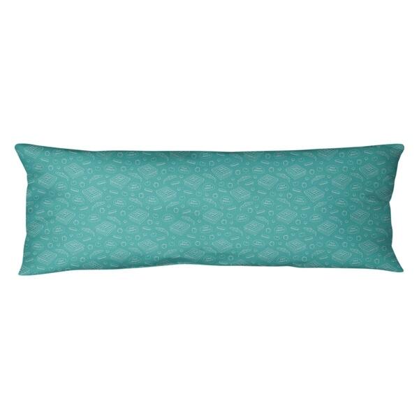 Katelyn Elizabeth Teal Pizza Pattern Body Pillow (w/ Removable Insert ...