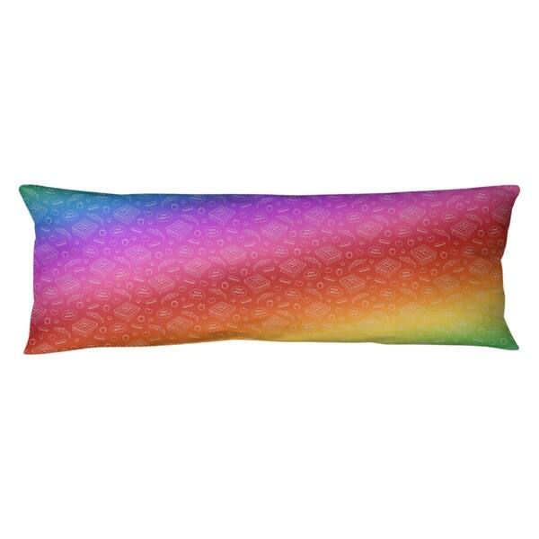 Katelyn Elizabeth Rainbow Pizza Pattern Body Pillow (w/ Removable ...