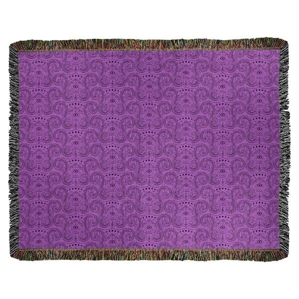 Katelyn Elizabeth Purple Third Eye Pattern Woven Blanket - Artwork ...