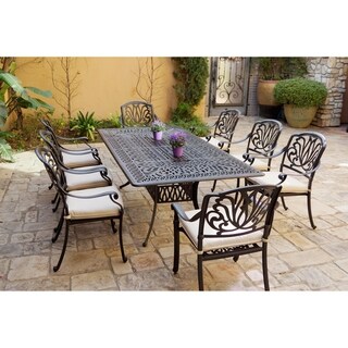9-Piece Patio Dining Set, 44 X 84 Inch Rectangular Dining Table - Bed ...