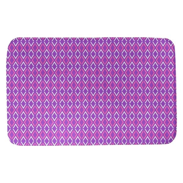 Katelyn Elizabeth Purple with Pink Arrow Diamonds Bath Mat - Bed Bath ...