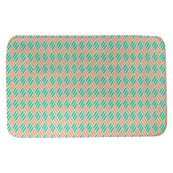 Katelyn Elizabeth Teal & Orange Stripe Diamonds Bath Mat - Multi - Bed ...