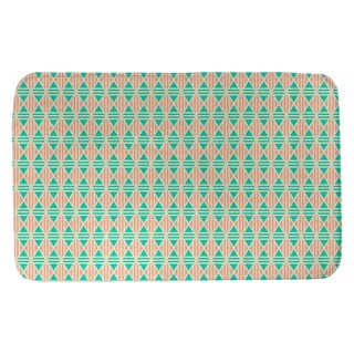 Katelyn Elizabeth Teal & Orange Lined Diamonds Bath Mat - Bed Bath ...