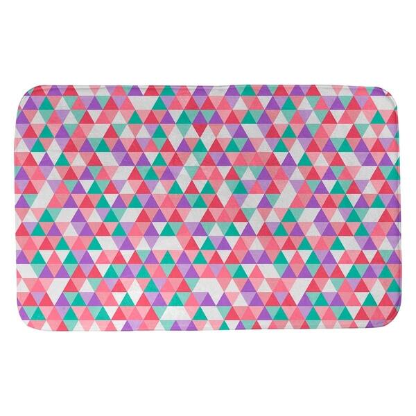 Katelyn Elizabeth Pink Multicolor Triangle Pattern Bath Mat - Bed Bath ...