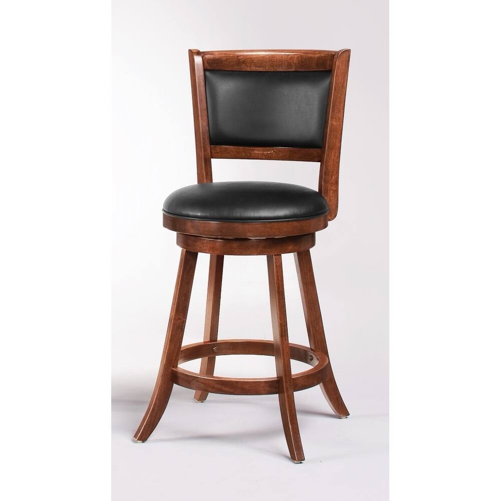 Frasier Transitional Chestnut Wooden Swivel Stools (Set of 2 ...