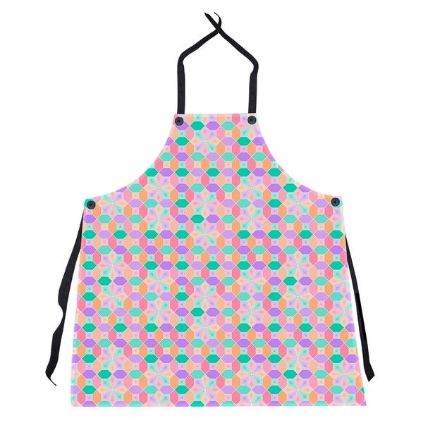 Katelyn Elizabeth Purple & Orange Stained Glass Pattern Apron - 27 x 30 ...