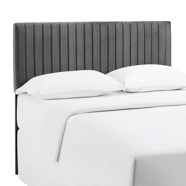 Carson Carrington Stryn Full Queen Velvet Headboard On Sale Bed
