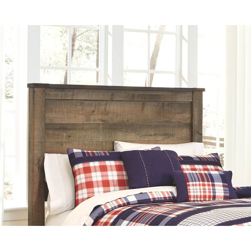 Trinell Rustic Panel Bed with Drawer Storage - Overstock - 27389522