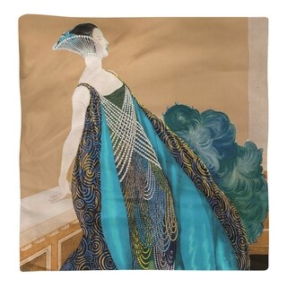 Emily Brodeur Vintage Art Nouveau Beaded Dress Woman in Orange Napkin ...
