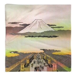 Utagawa Hiroshige Suruga-cho in Red and Green Napkin - Bed Bath ...