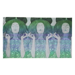 Gustav Klimt Angel Brides in Green and Blue Tea Towel - 18 x 30 - Bed ...