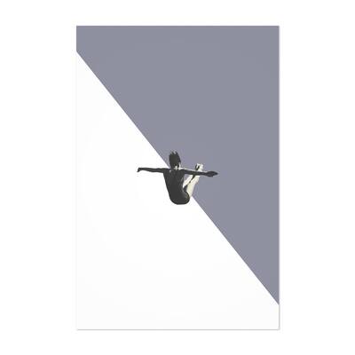 Noir Gallery Grey Abstract Swimming Diver Unframed Art Print/Poster ...