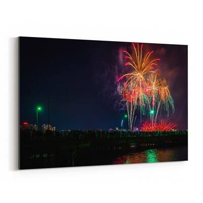 Noir Gallery Boston 4th of July Fireworks Canvas Wall Art Print ...