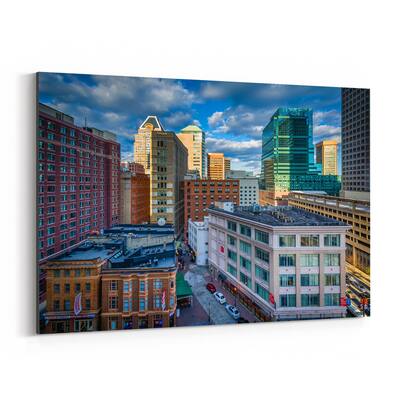 Noir Gallery Downtown Skyline Baltimore MD Canvas Wall Art Print ...