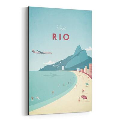 Noir Gallery Minimal Travel Poster Rio Brazil Canvas Wall Art Print ...