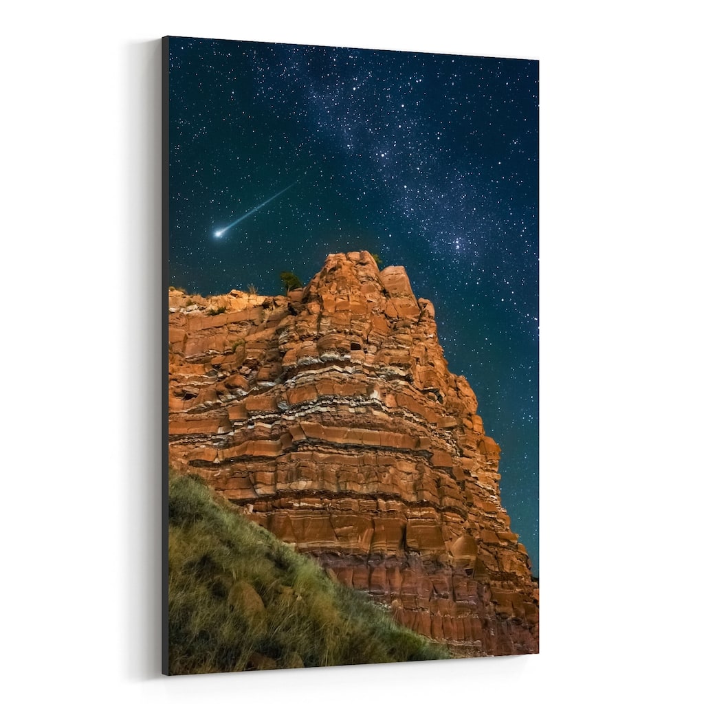 Noir Gallery Night Sky Stars Desert Utah Canvas Wall Art Print ...