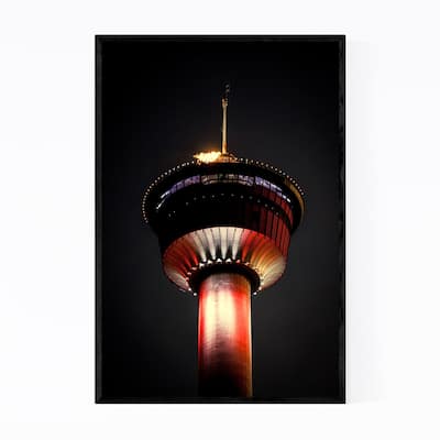 Noir Gallery Calgary Tower Alberta Skyline Framed Art Print - Overstock ...