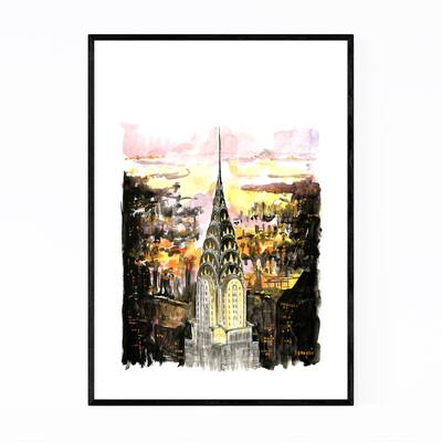 Noir Gallery NYC Chrysler Building Sketch Framed Art Print - Overstock ...