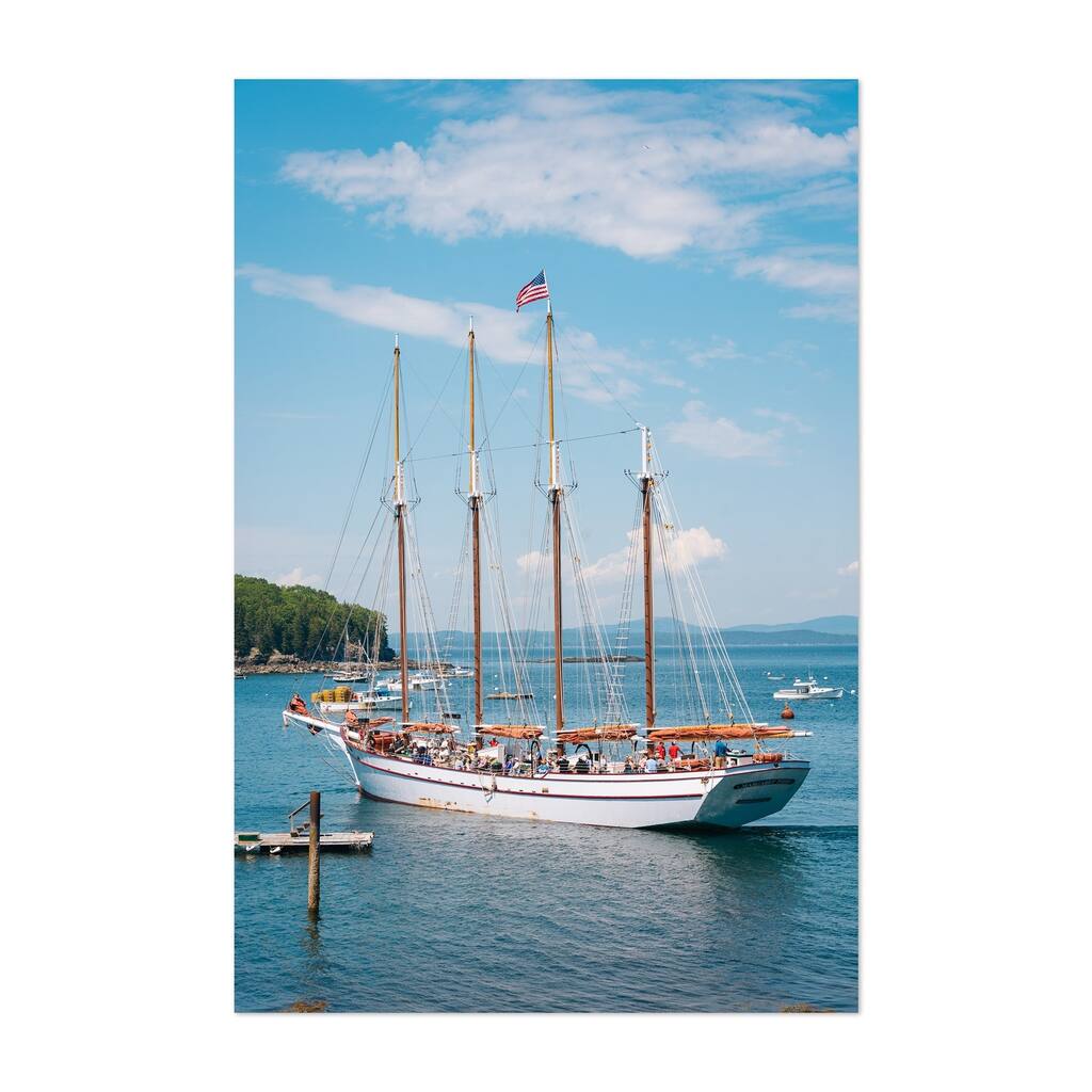Noir Gallery Bar Harbor Acadia Maine Sailboat Unframed Art Print/Poster ...