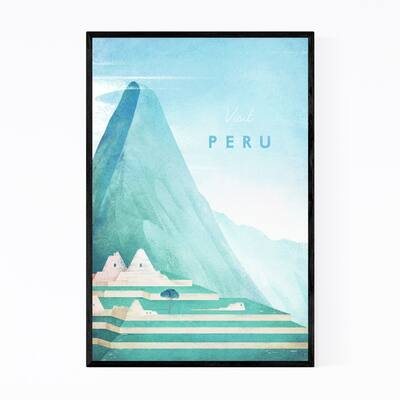 Noir Gallery Minimal Peru Travel Poster Framed Art Print - Overstock ...