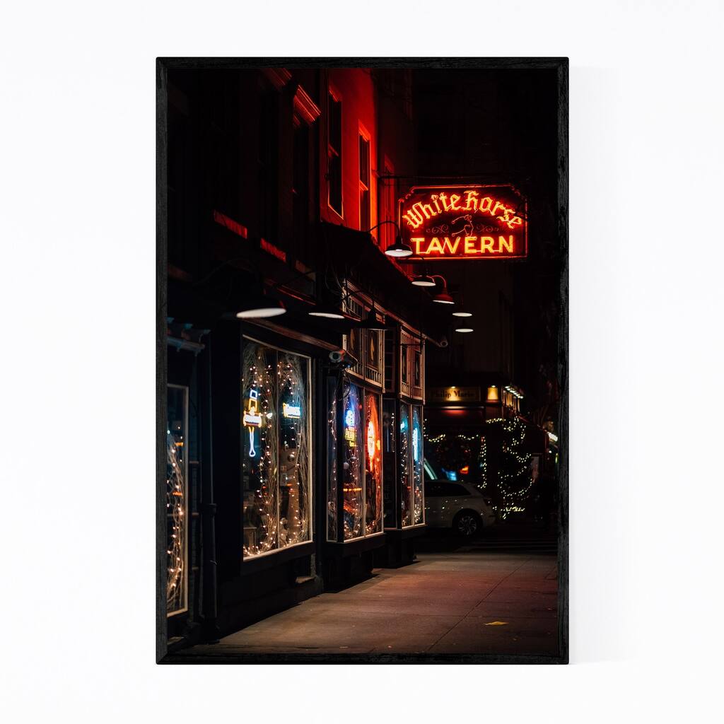 Noir Gallery Bar Neon Sign New York City Framed Art Print - Overstock ...