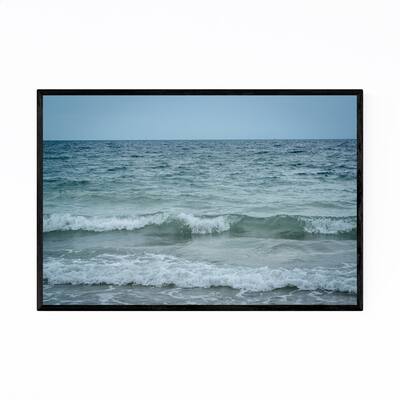 Noir Gallery Cape Cod Beach Ocean Waves Framed Art Print - Overstock ...