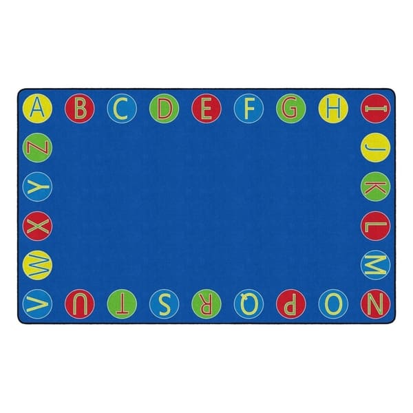 Flagship Carpet Kids Nylon Alphabet Circles Classroom Seating Rug - 7'6 ...