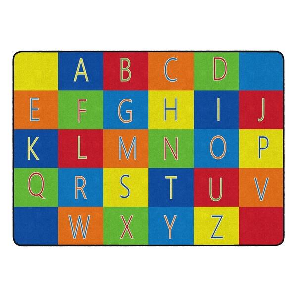 Flagship Carpet Kids Nylon Learning Alphabet Classroom Seating Rug - 6 ...