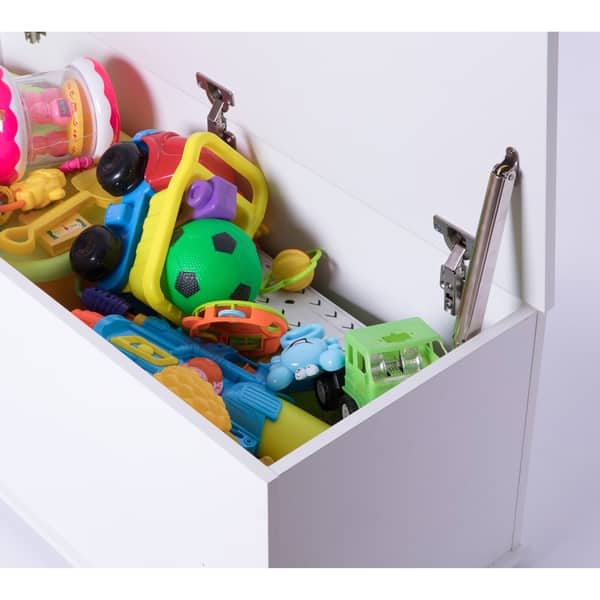 Large Storage Toy Box with Soft Closure Lid, Wooden Organizing ...